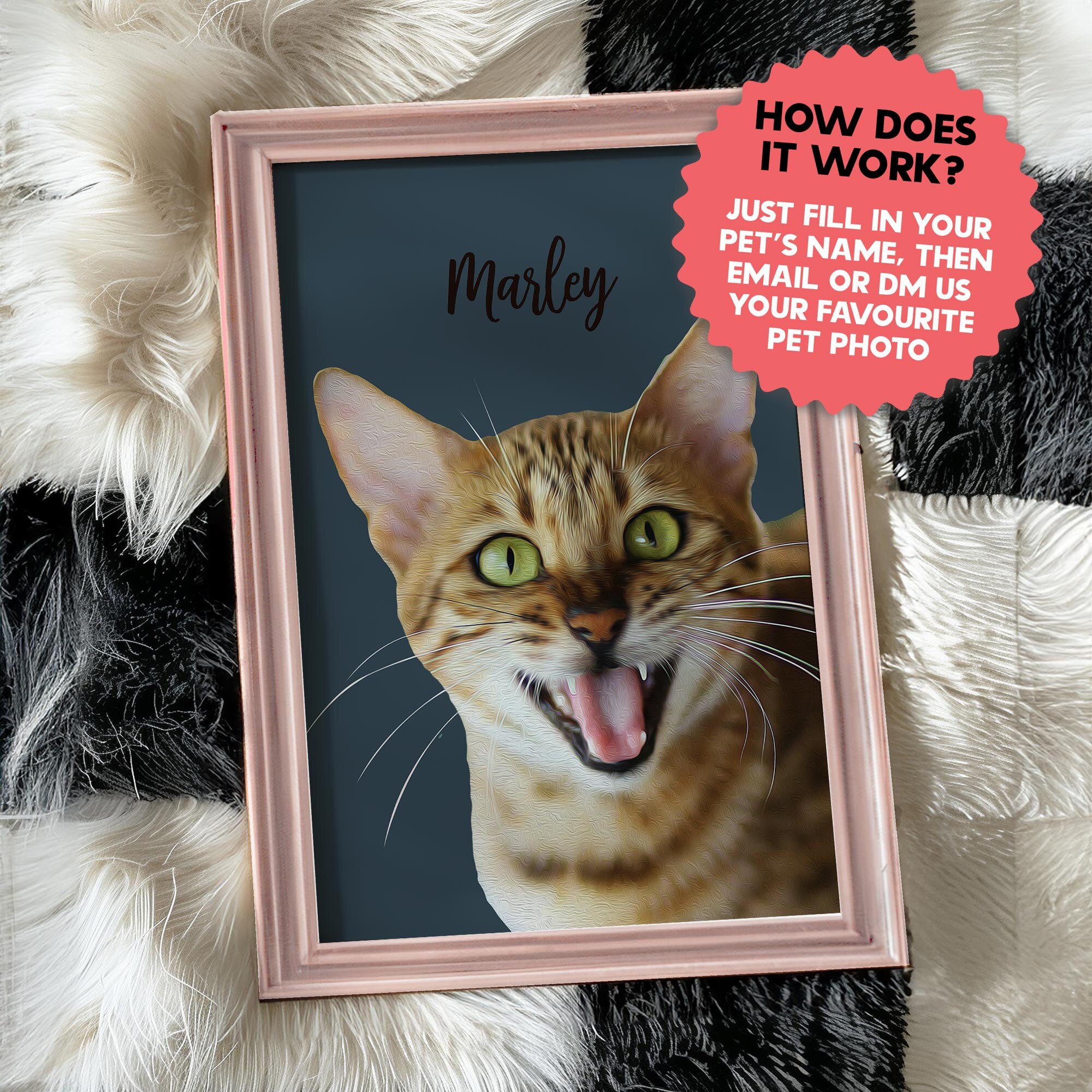 Personalised Pet Portrait, Digital Dog Portraits, Cat Portraits, Custom ...