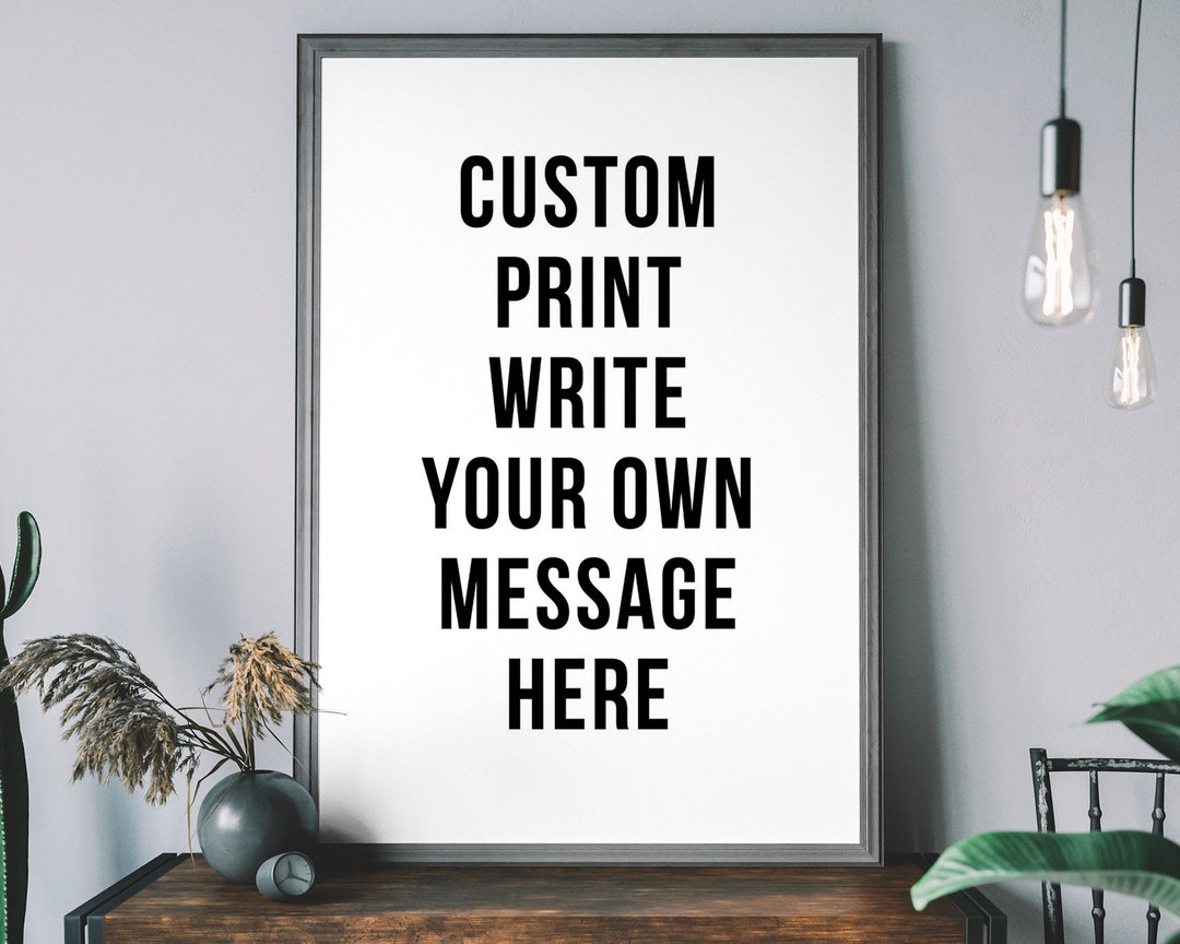 Personalised Art Print, Create Your Own Print, Custom Art Poster, Gift ...