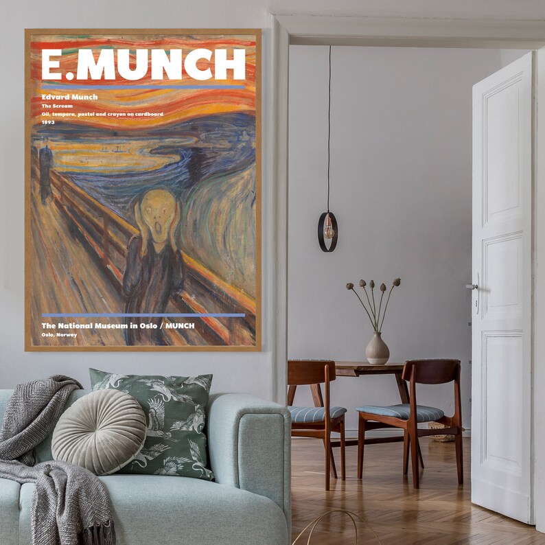 Edvard Munch the Scream Art Print Museum Exhibition Poster - Etsy