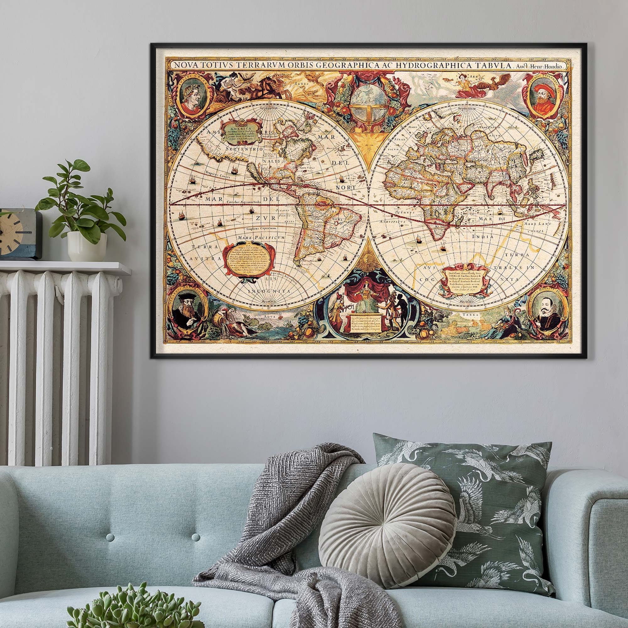Vintage World Map Antique Map Illustration Historical Map - Etsy UK