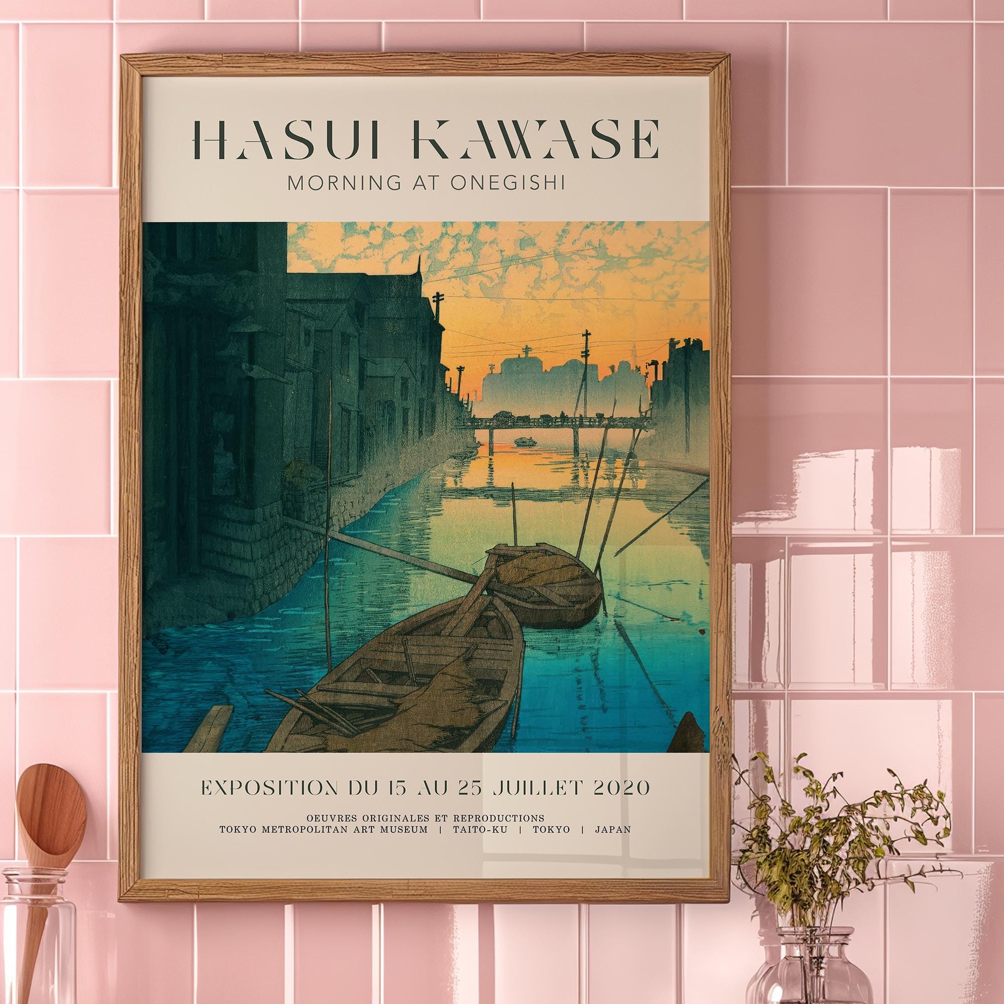 Hasui Kawase Art Print: Morning at Onegishi - Japanese Woodblock ...