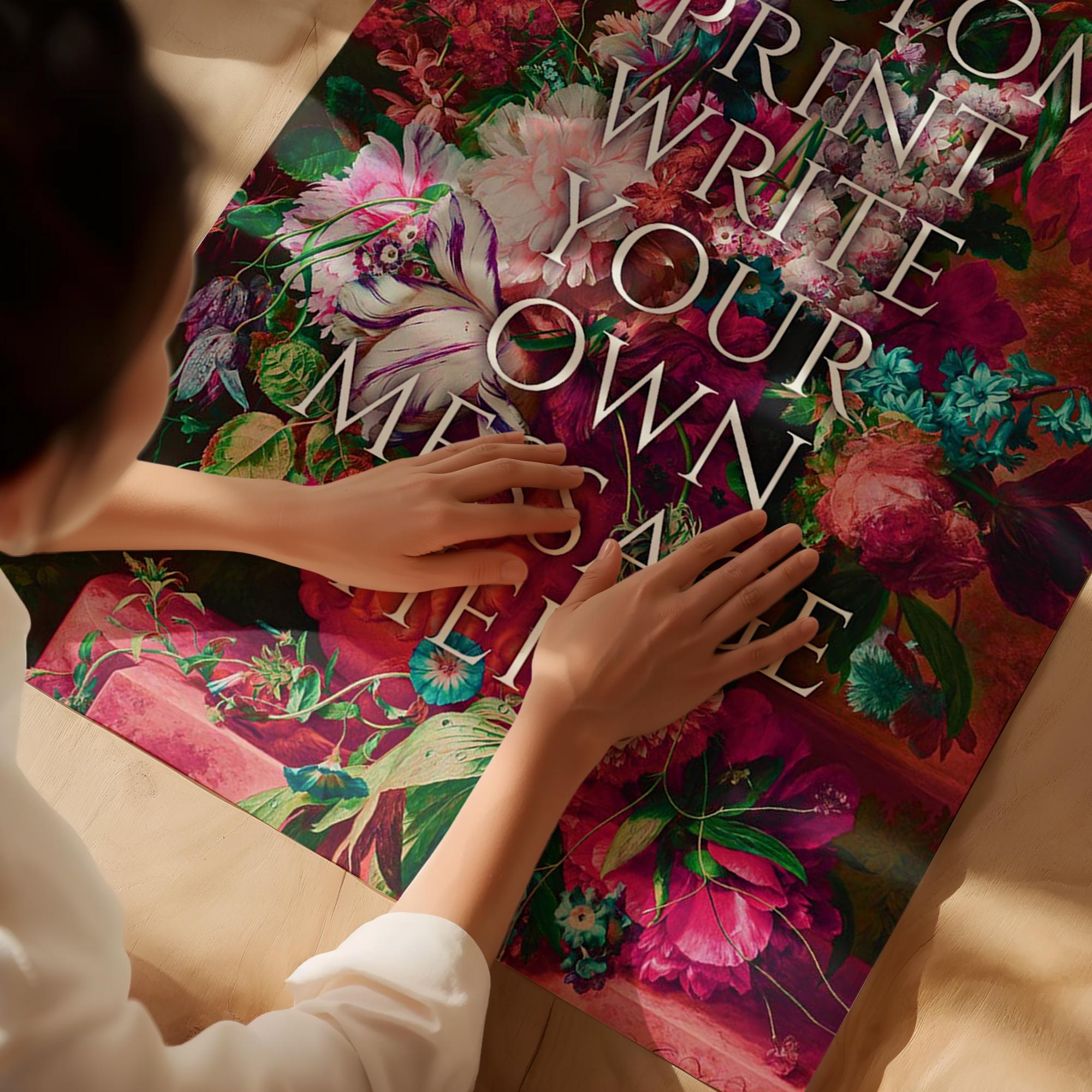 Personalised Floral Art Print – Create Your Own Custom Art Poster, Gift ...