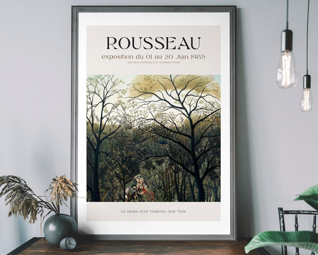 Henri Rousseau Museum Poster, Vintage Exhibition Print, Rendezvous in a ...