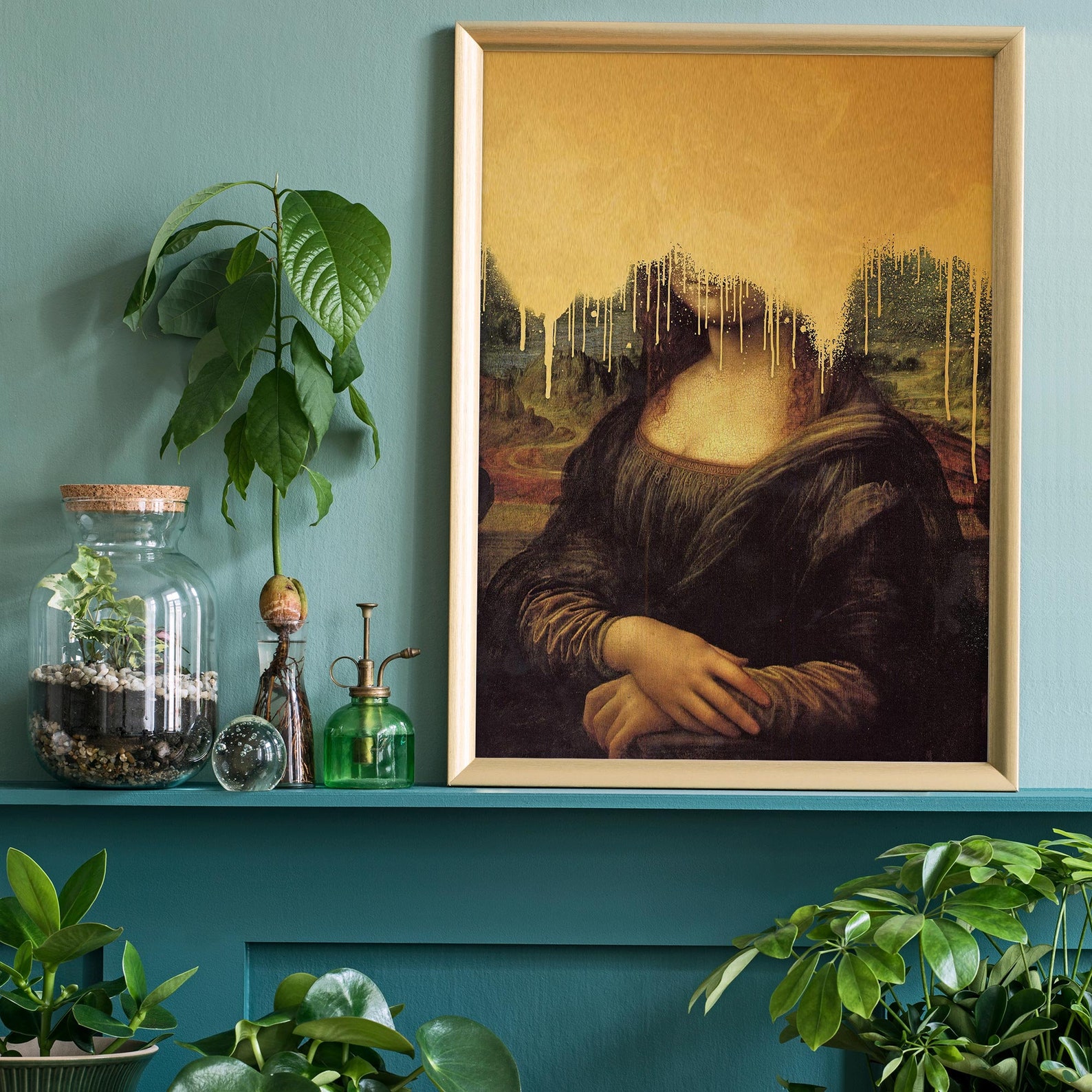 Mona Lisa Reproduction Wall Art Da Vinci Poster Altered Art Etsy
