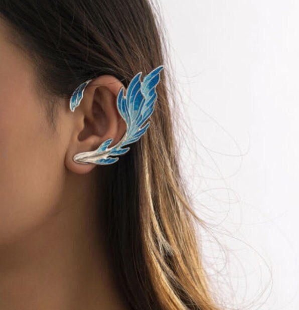 Left Blue Ear Cuff - Etsy