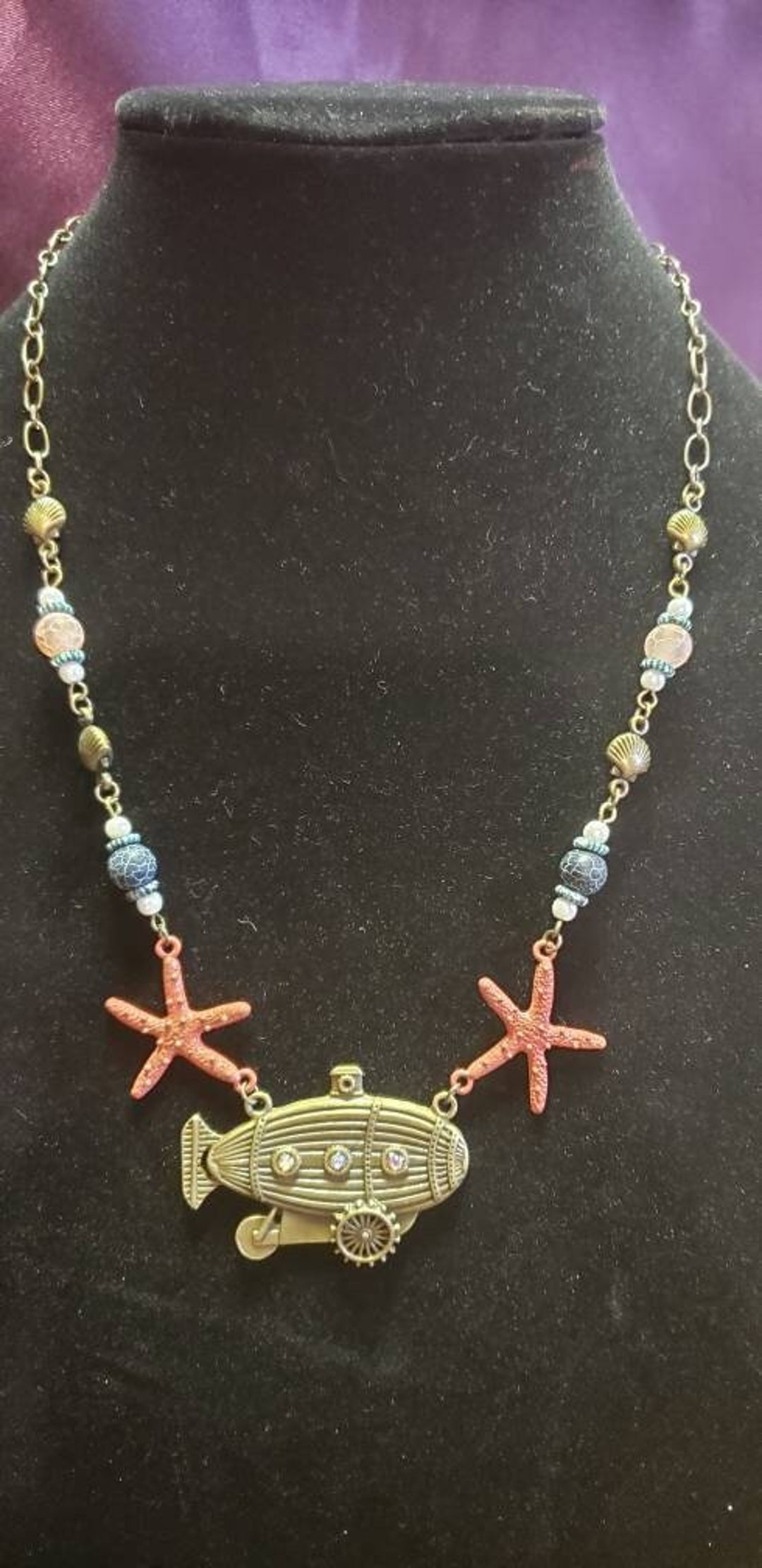 Nautical Submarine Necklace - Etsy