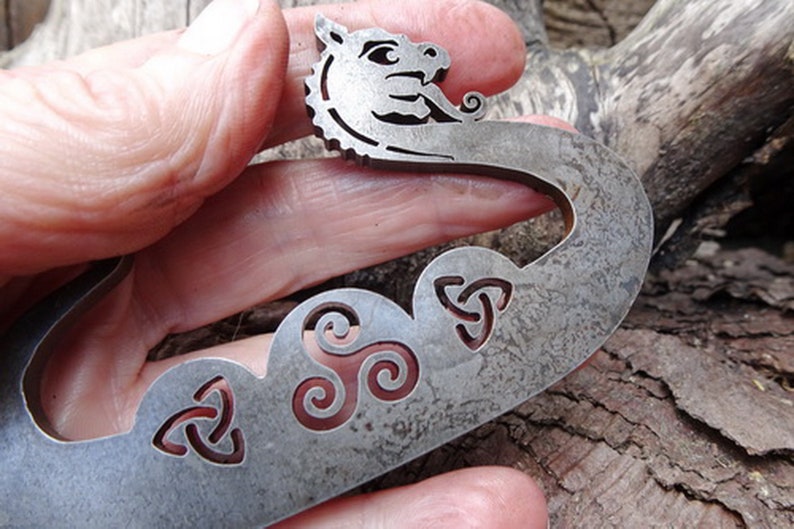 Flint & Steel Striker - Viking Dragon Ship - for Traditional Fire ...