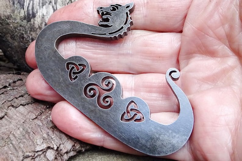 Flint & Steel Striker - Viking Dragon Ship - for Traditional Fire ...