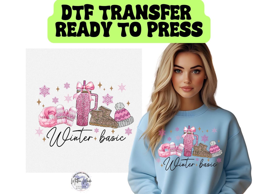 Winter Basics DTF Transfer | Heat Transfer | Ready to Press | Cute Girl ...