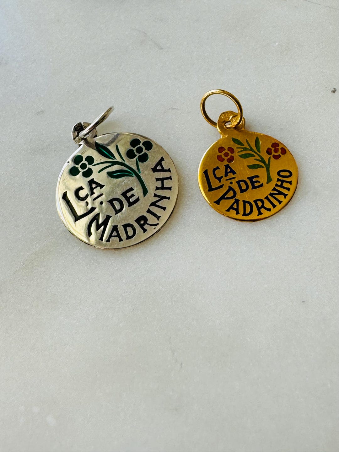 Sentimental Portuguese Enamel Charms | Dainty Gold or Silver Charm ...