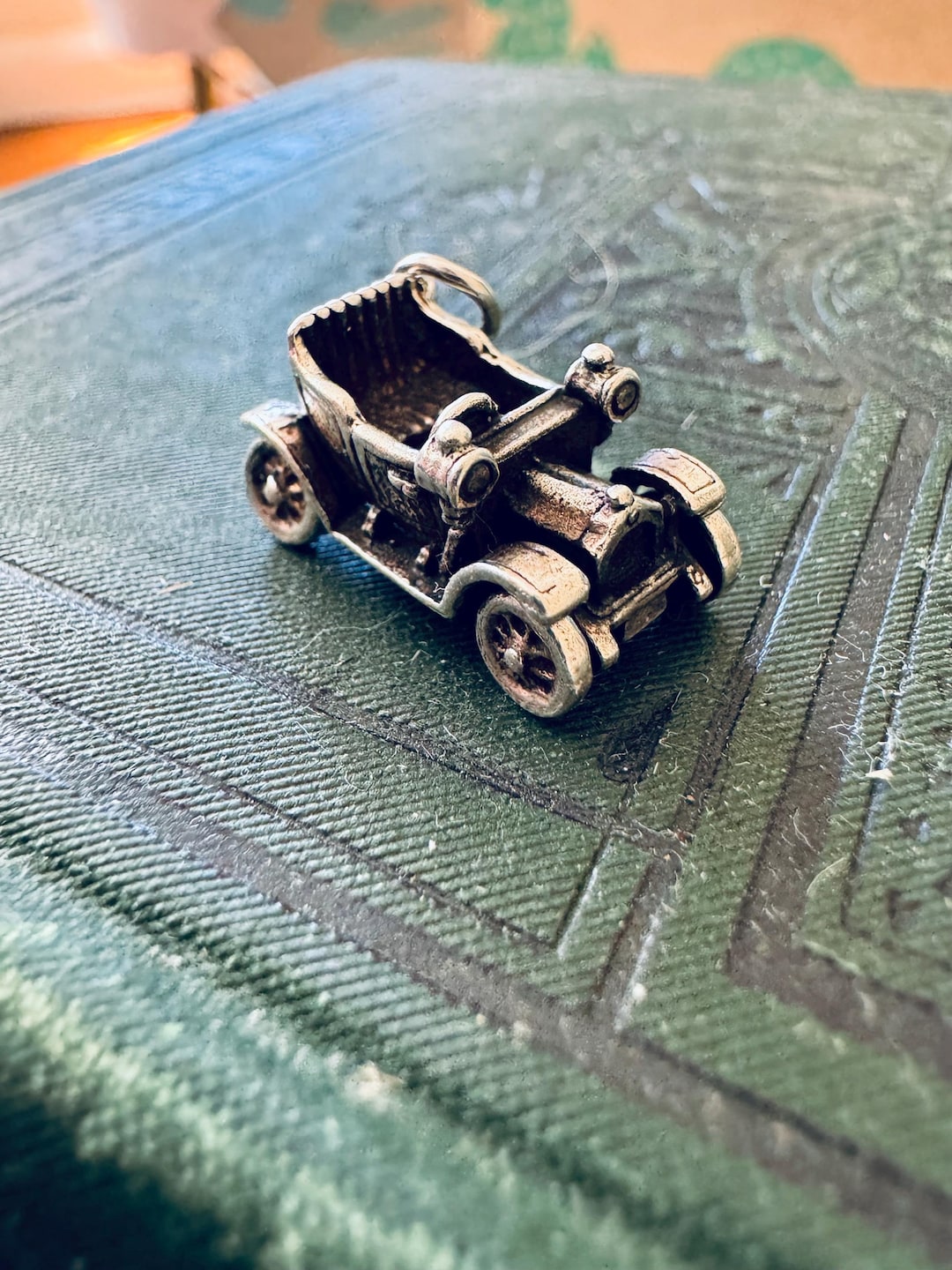 Vintage English Car Silver Charm | Articulated Old Fashioned Retro Car ...
