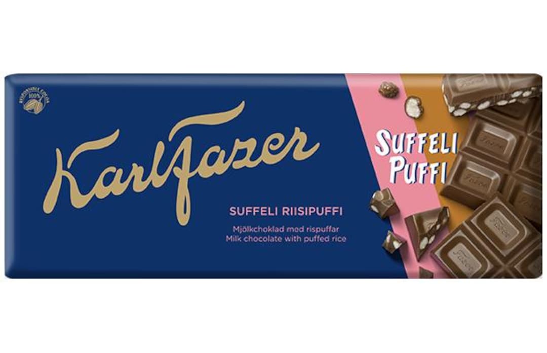 185g Suffeli Puffed Rice Chocolate Tablet KARL FAZER Finland - Etsy