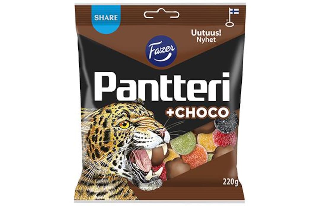 220g Pantteri +choco Candy Bag FAZER Finland - Etsy