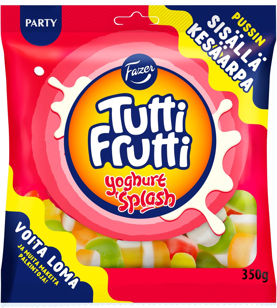 350g Tutti Frutti Yoghurt Splash Candy Bag FAZER Finland *palm Oil Free ...