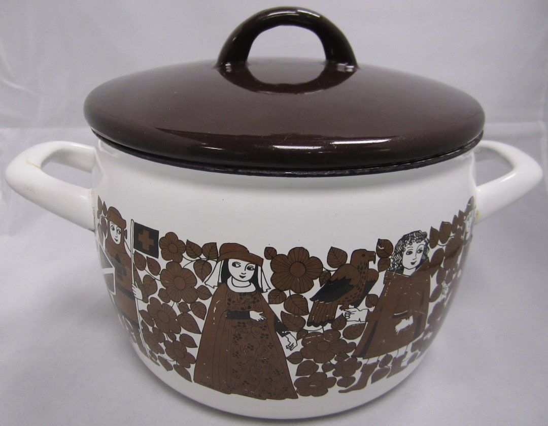 Arabia Finel Ritari / Knight Raija Uosikkinen Enamel Pot With Lid 2.5L ...