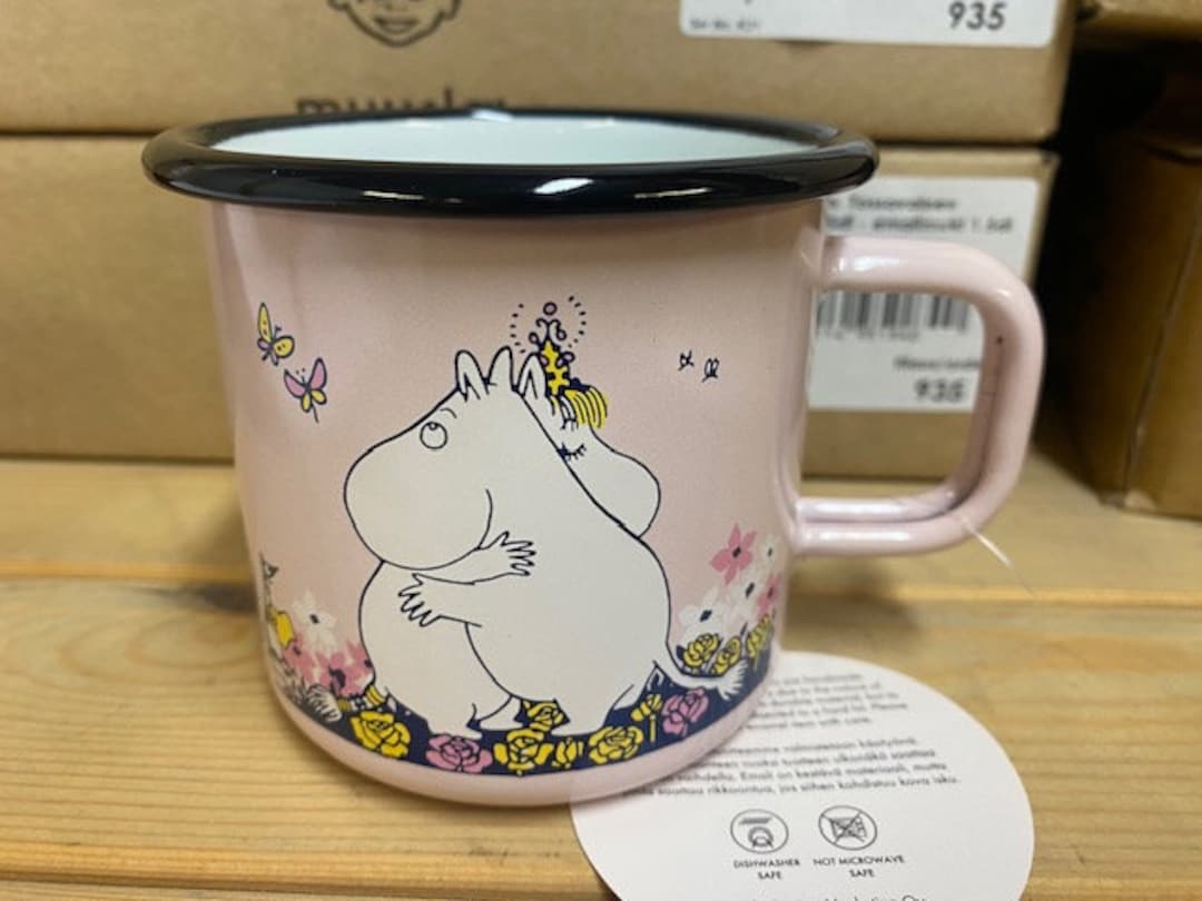 Moomin Enamel Mug 3.7dl Hug Muurla - Etsy