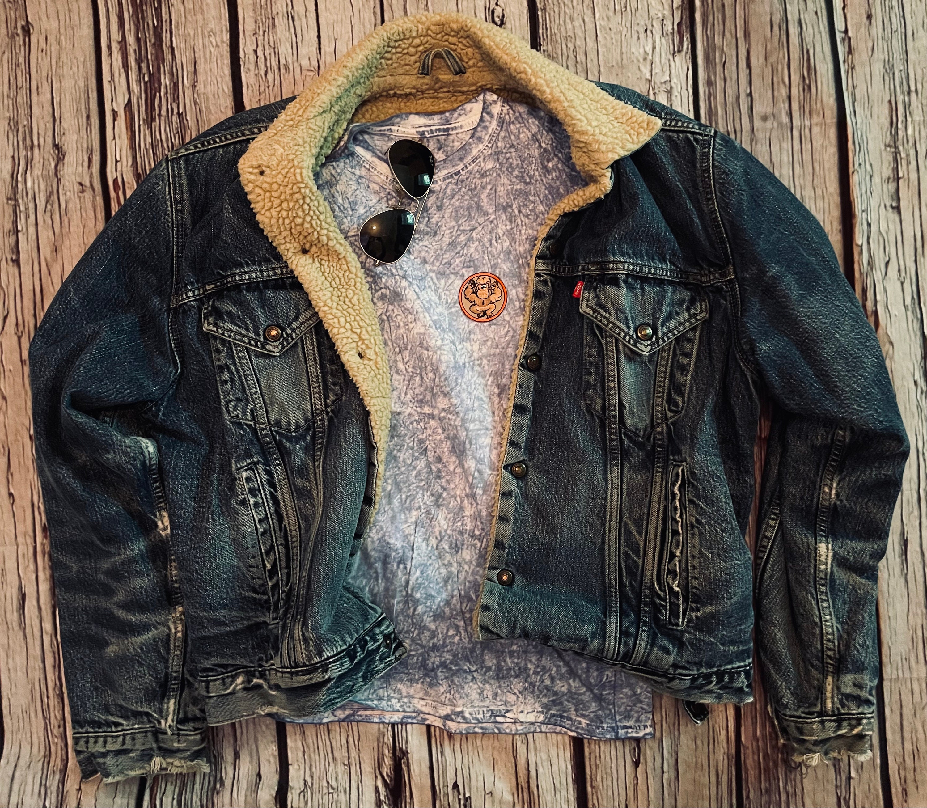 Blue ICE DYE tie dye homosapiAn hand made unisex t-shirt size small ...