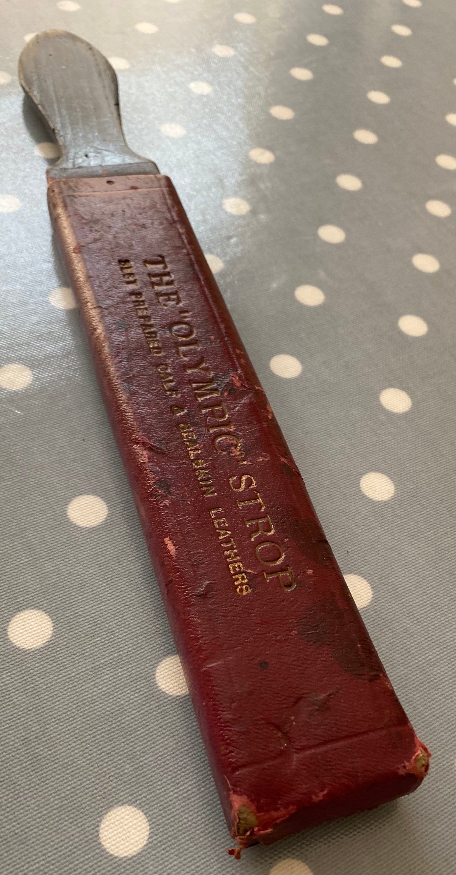 Antique Olympic Strop Barbers Razor Sharpening Device - Etsy