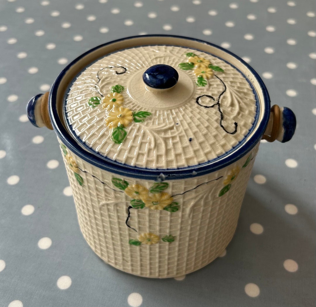 Vintage Ceramic Biscuit Barrel - Etsy