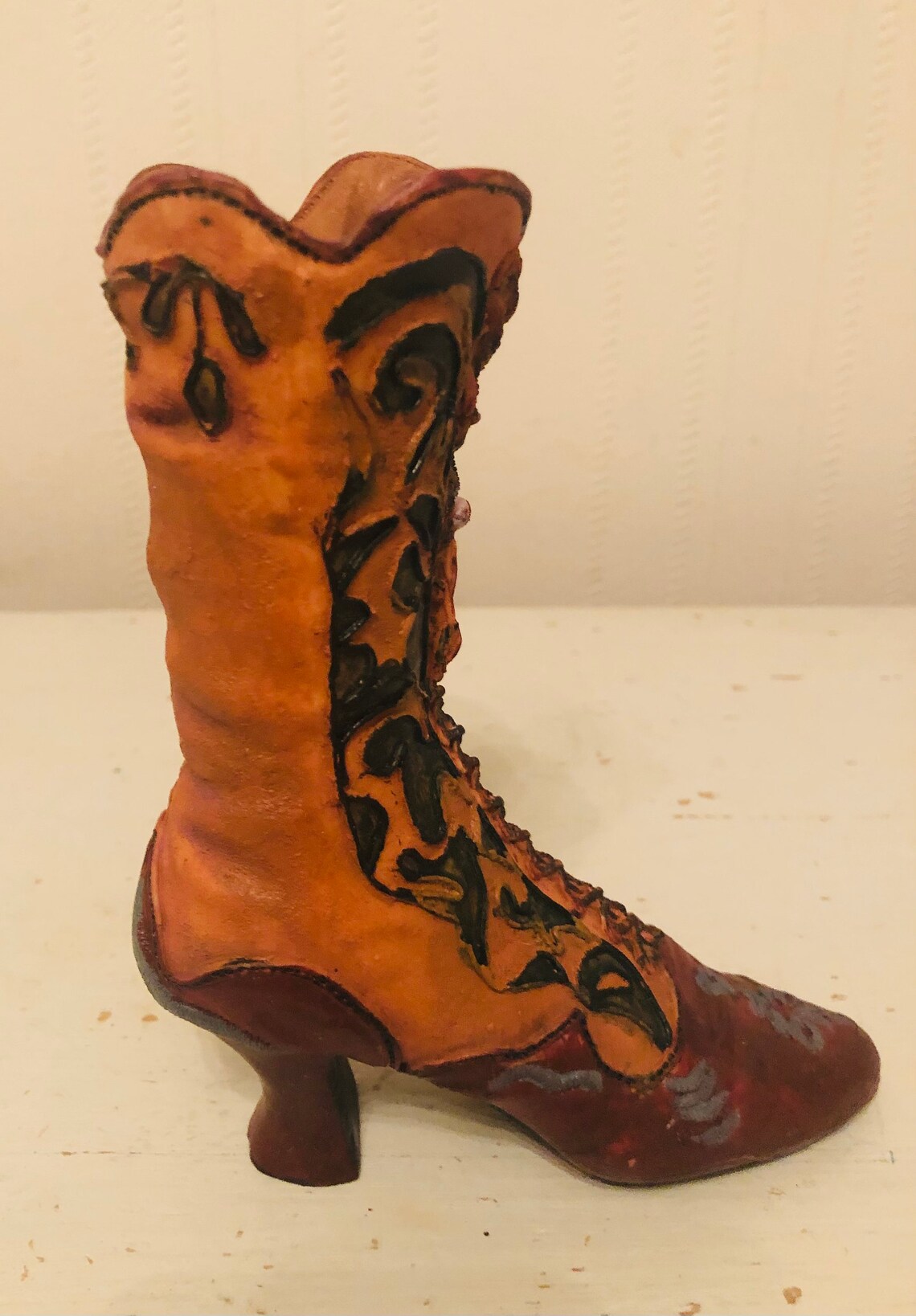 Boots of Distinction Victorian Style Resin Boot Figure by | Etsy