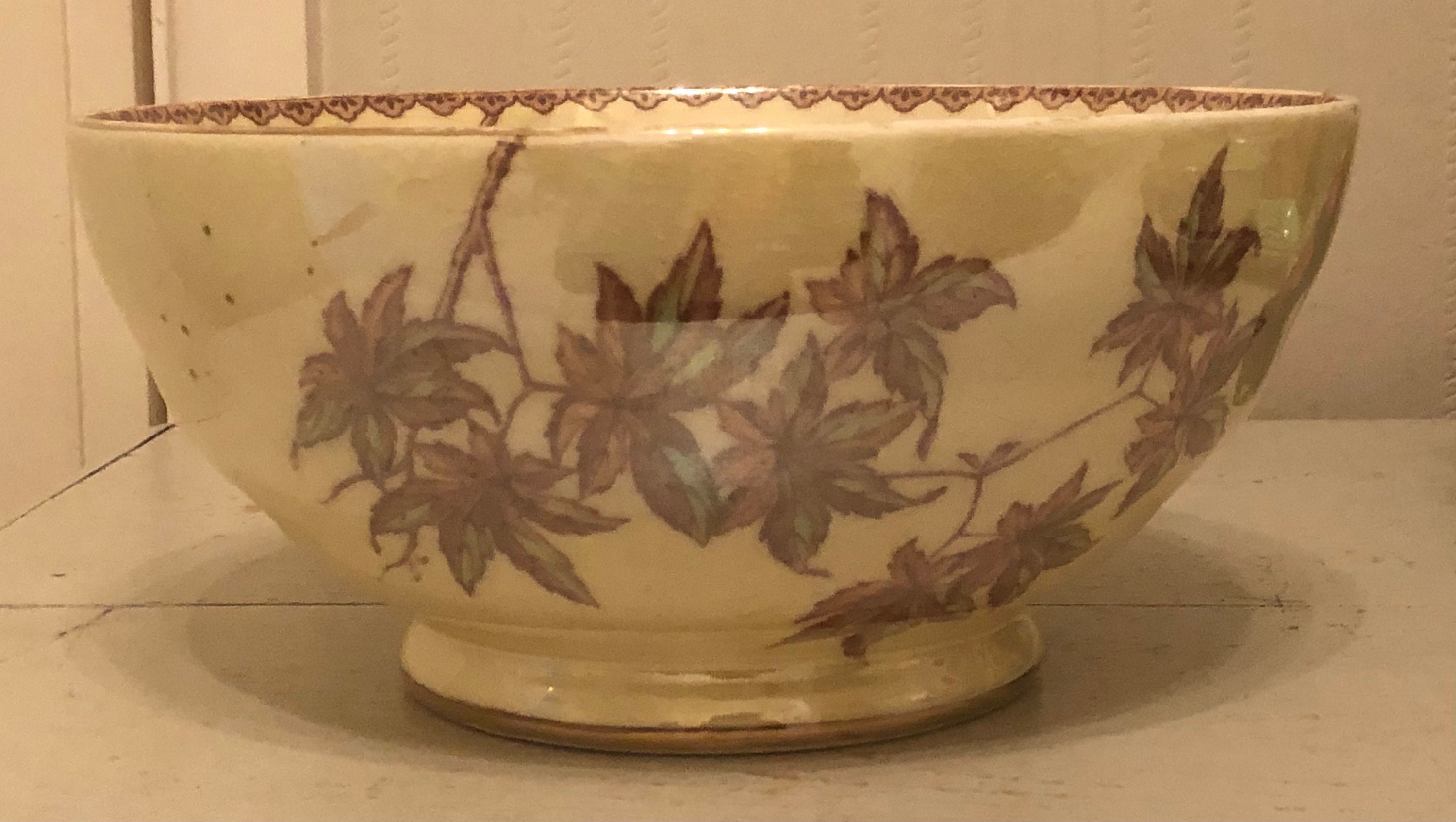 Vintage Maling Lustre Ware Golden Spray Bowl | Etsy