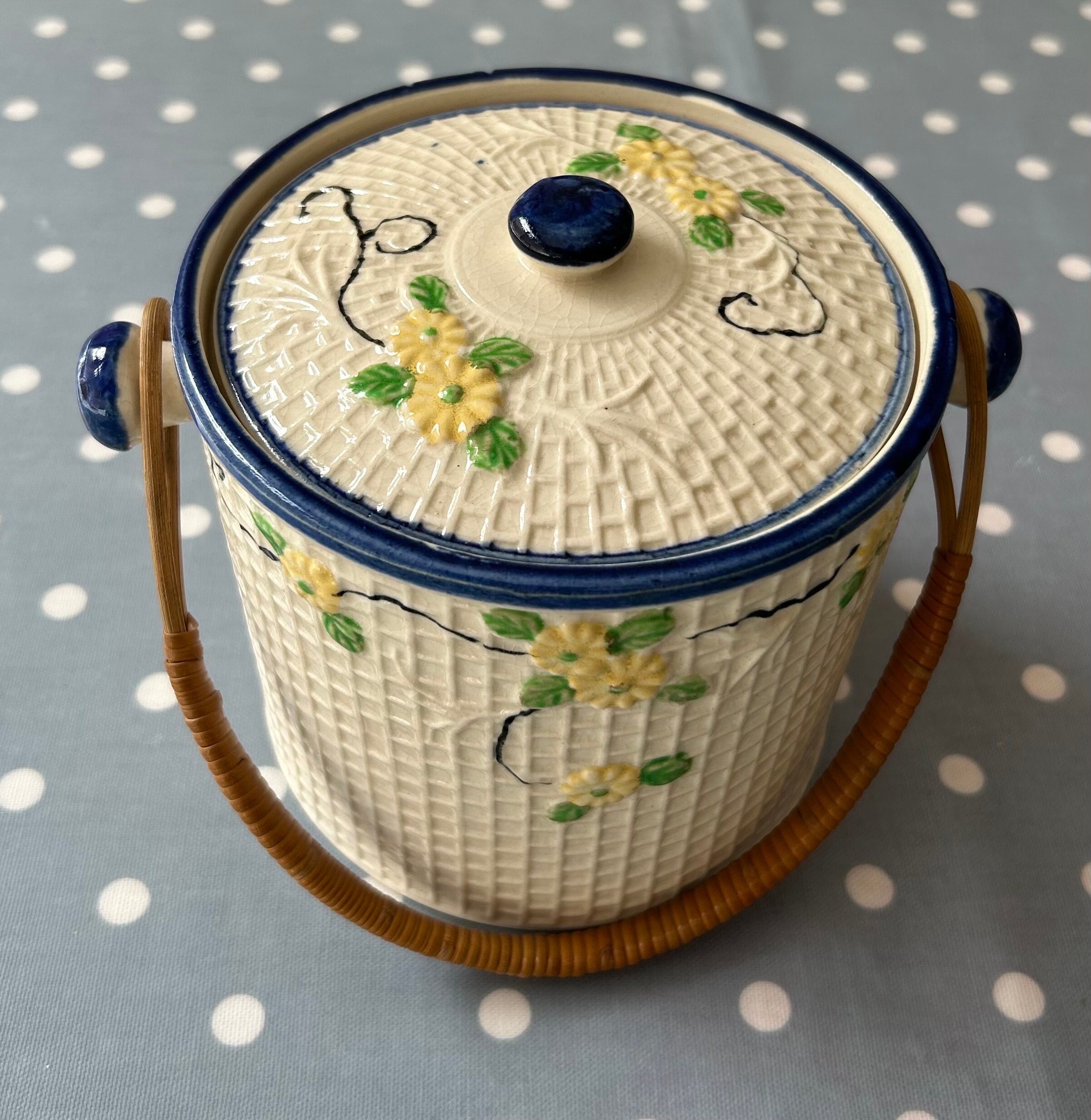Vintage Ceramic Biscuit Barrel - Etsy