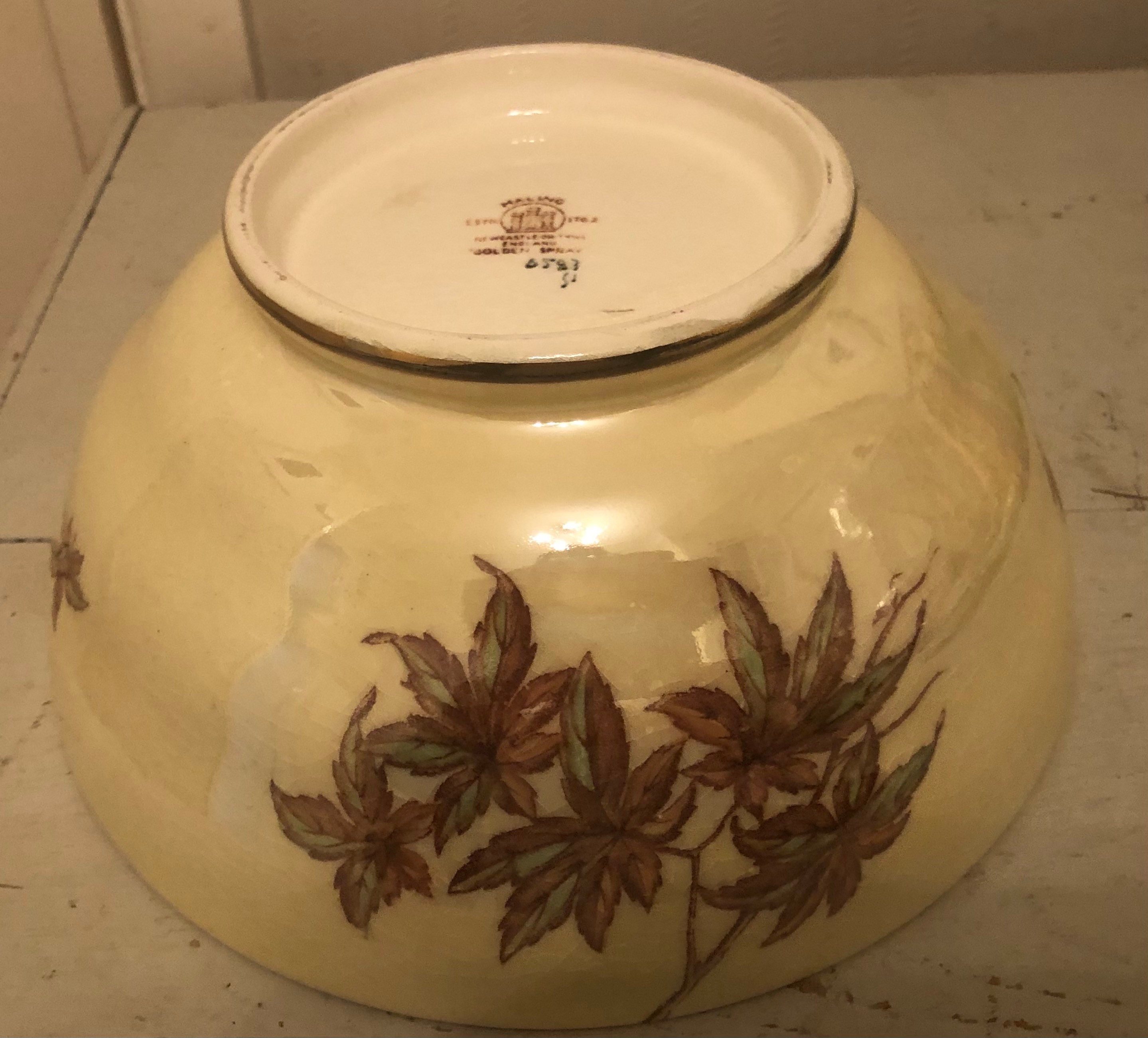 Vintage Maling Lustre Ware Golden Spray Bowl | Etsy