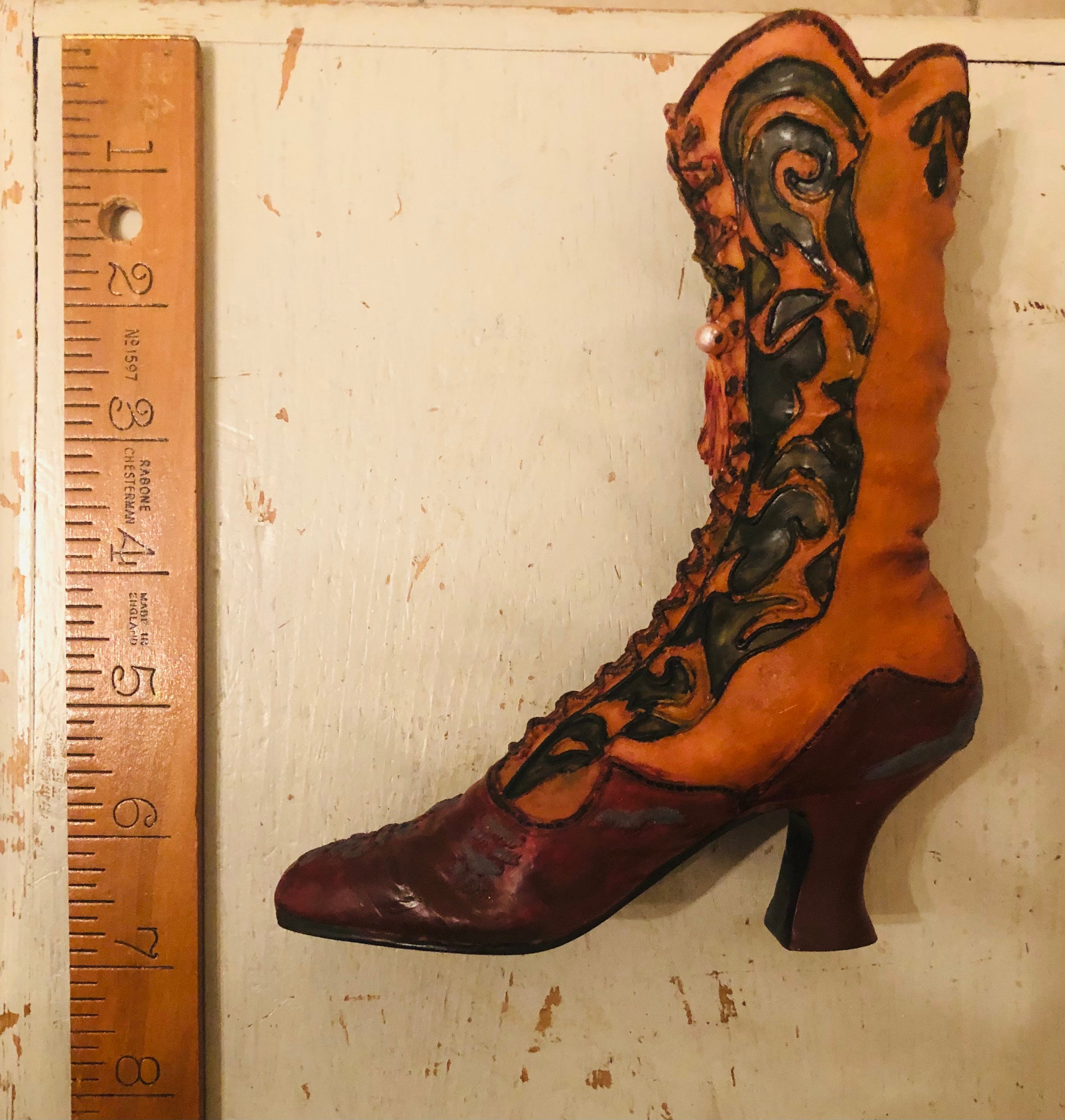 Boots of Distinction Victorian Style Resin Boot Figure by | Etsy