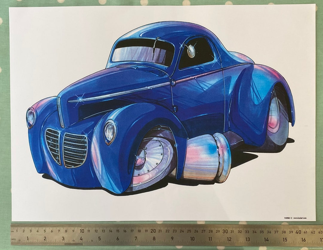 Pontiac Caricature A3 Vintage Print, C.2000 - Etsy
