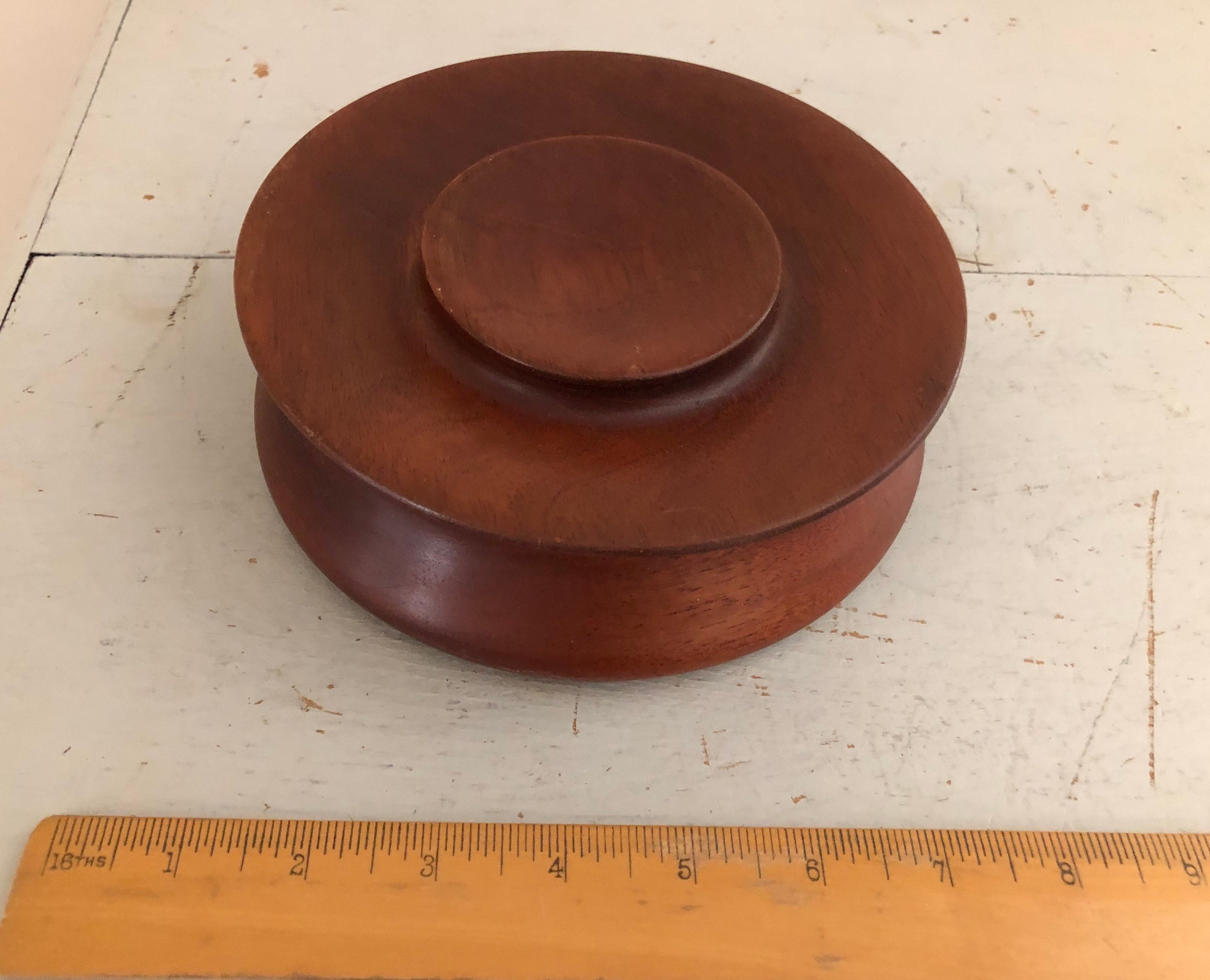 Vintage Treen Turned Wood Treen Vessel - Etsy