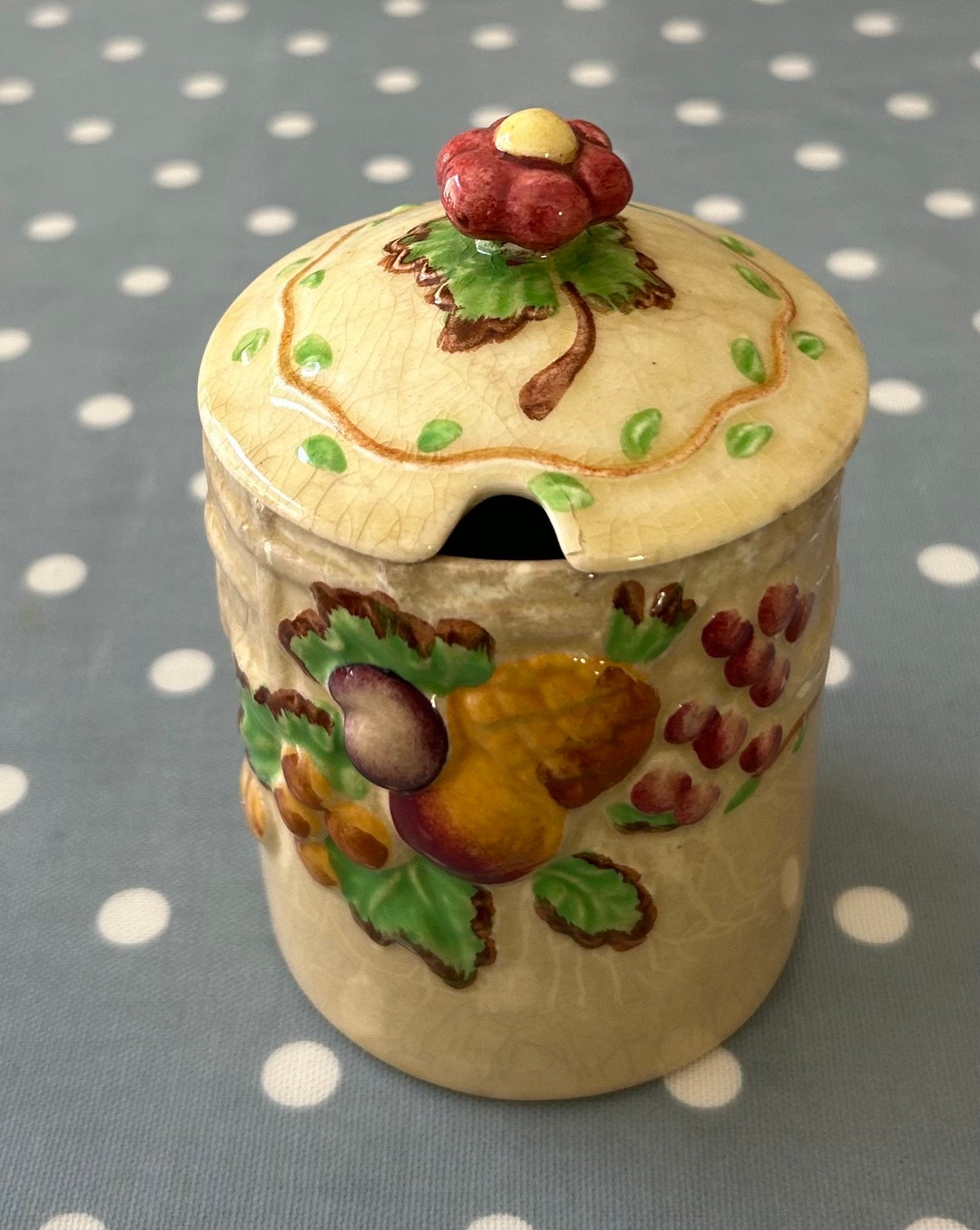 Royal Staffordshire Pottery Jam Pot Decorated by AJ Wilkinson - Etsy