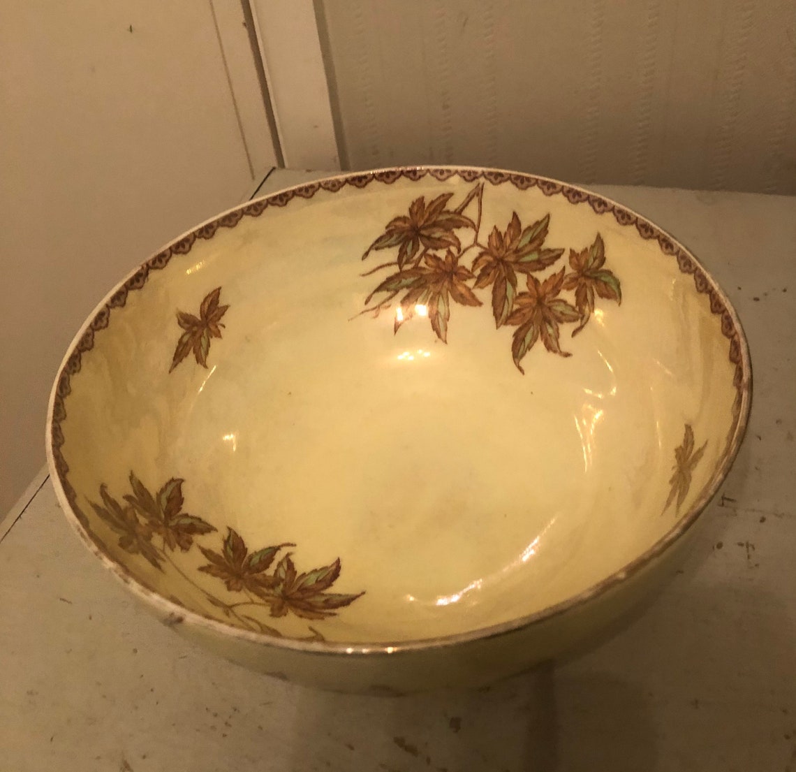 Buy Vintage Maling Lustre Ware golden Spray Bowl Online in India - Etsy