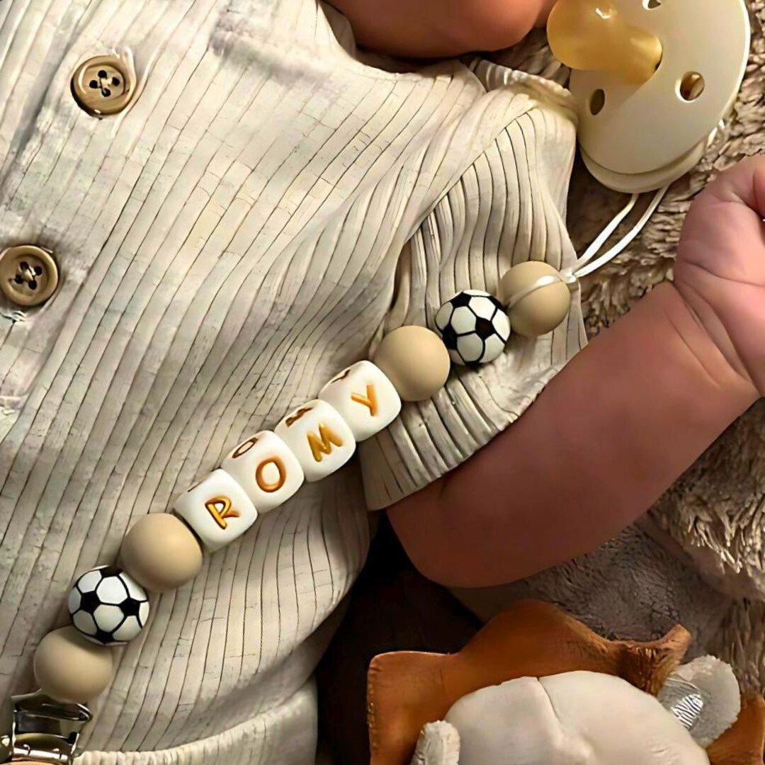 Baseball, Football, Soccer or Basketball Pacifier Clip • Personalize ...