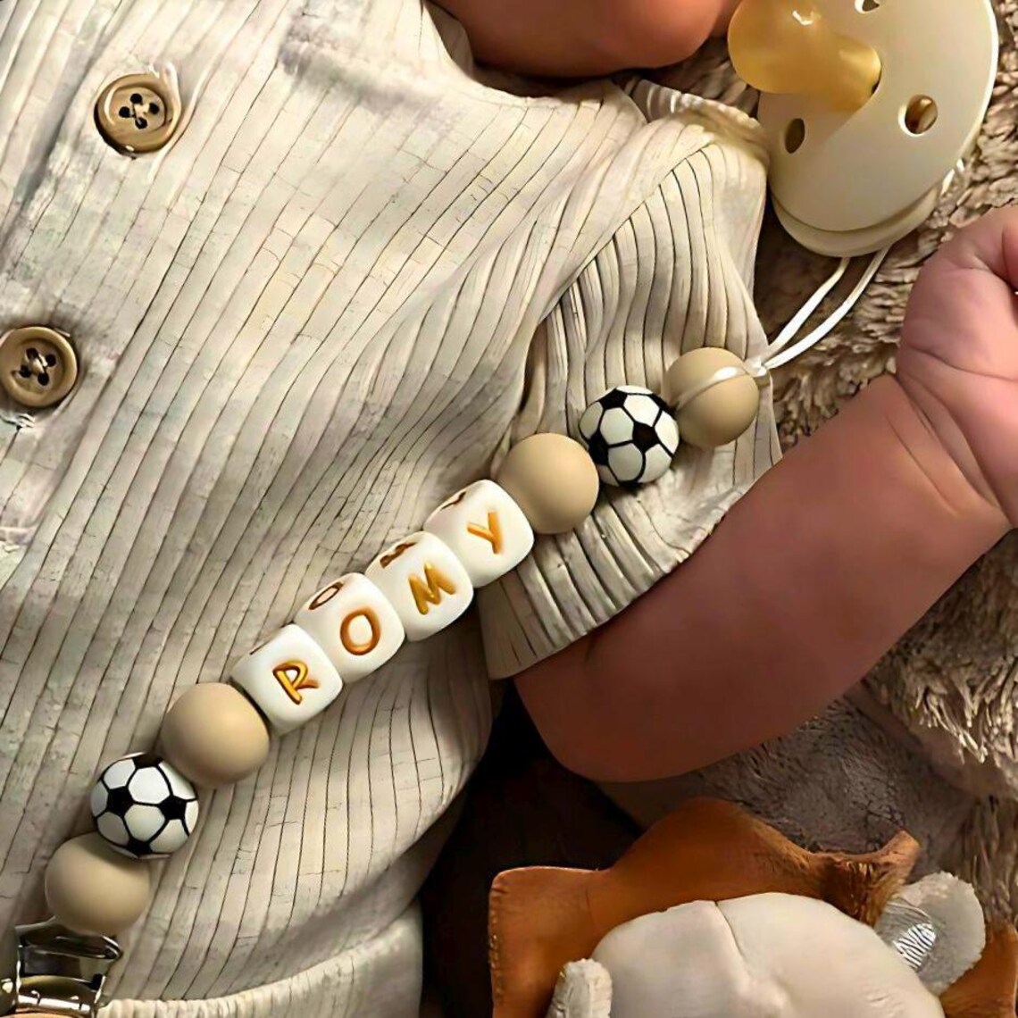 Baseball, Football, Soccer or Basketball Pacifier Clip • Personalize ...