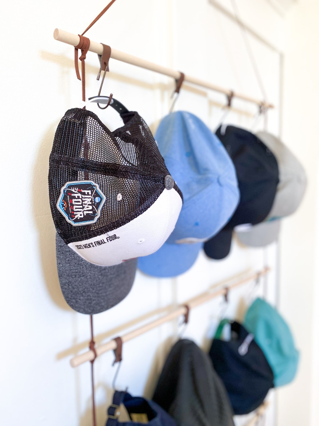Hat Rack Hanger Organize Cowboy Hats, Bucket Hats, Straw Hats, Beanies ...