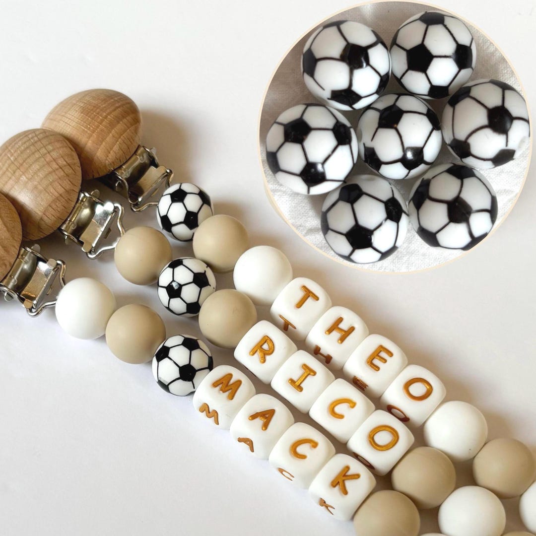 Soccer Pacifier Clip • Personalize With Newborn Baby Boy or Girl Name ...
