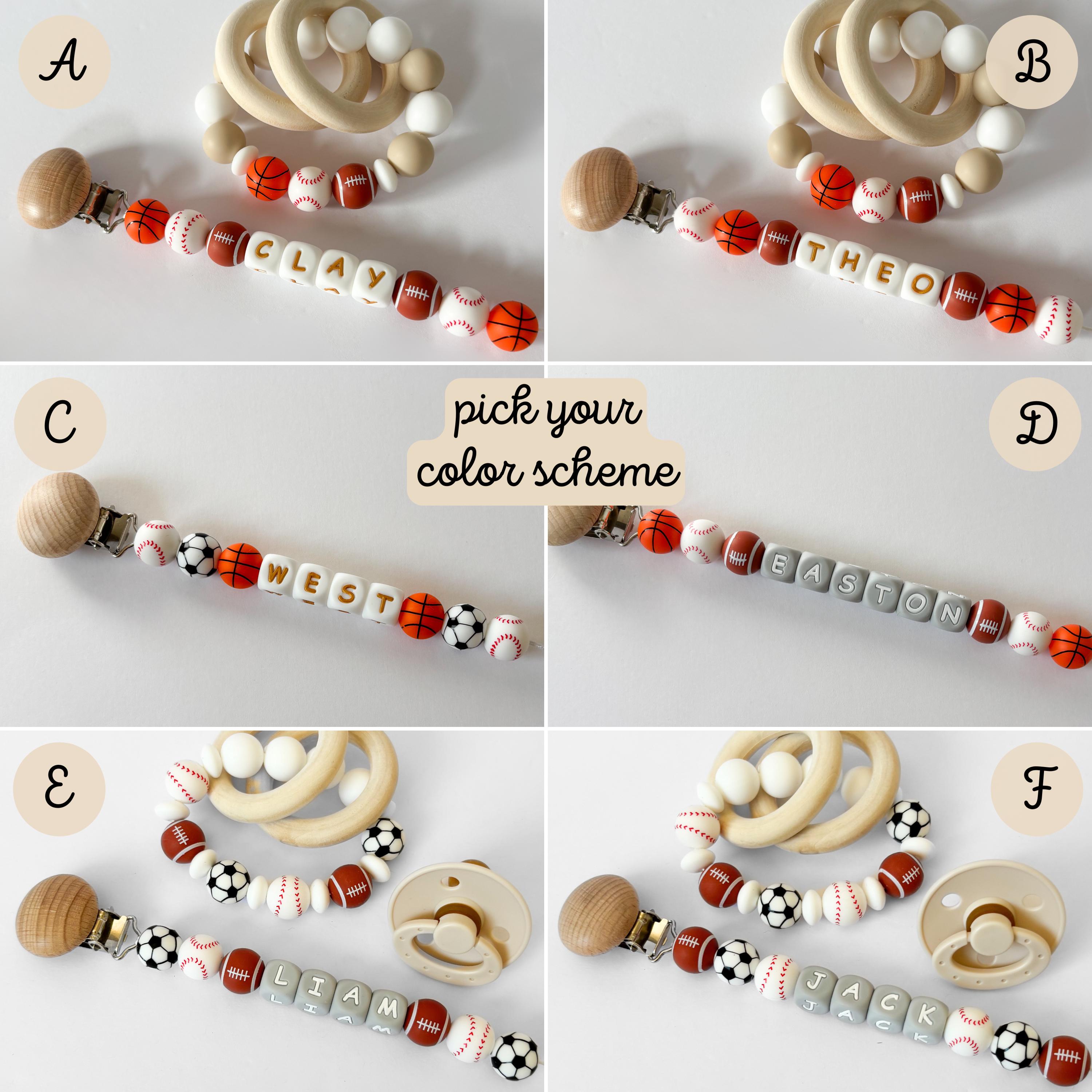 Personalized Pacifier Clip Gift for Newborn Baby Boy or Girl With ...