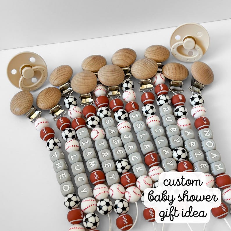 Personalized Pacifier Clip Gift for Newborn Baby Boy or Girl With ...