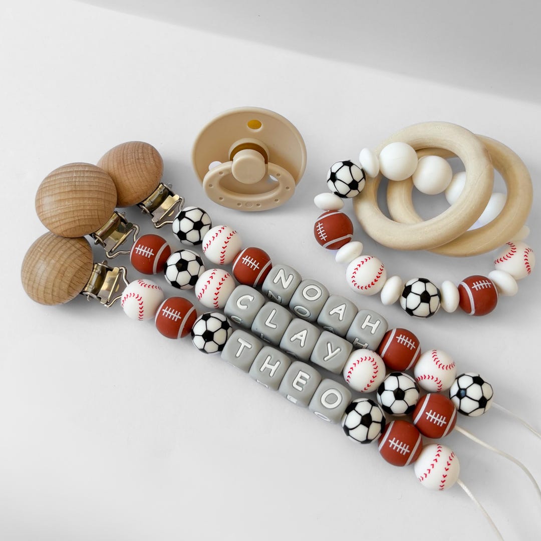 Personalized Pacifier Clip Gift for Newborn Baby Boy or Girl With ...