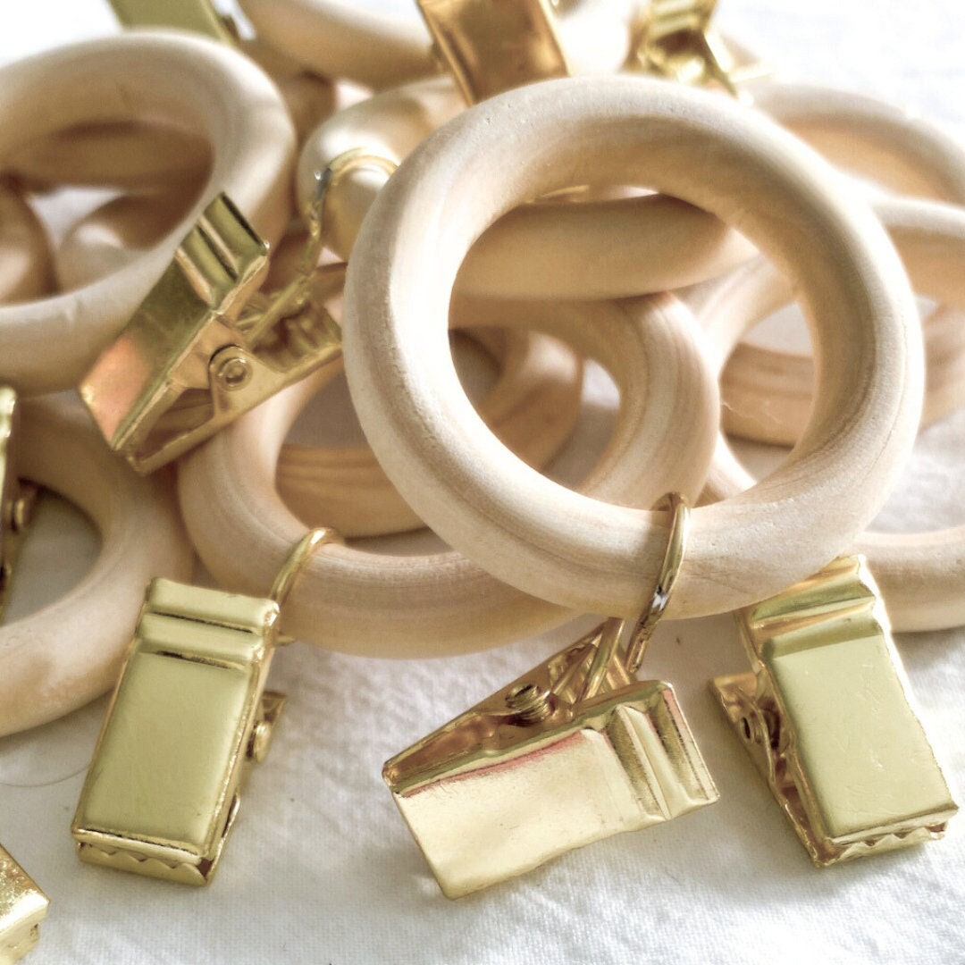 Large Wood Clips Refresh Custom Nursery or Living Room Curtains - Etsy