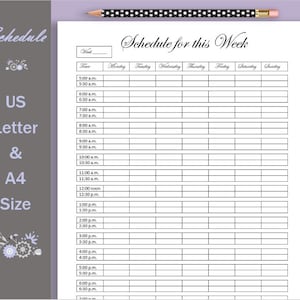 Schedule Planner, Printable Planner, Weekly Planner, Weekly Planner ...