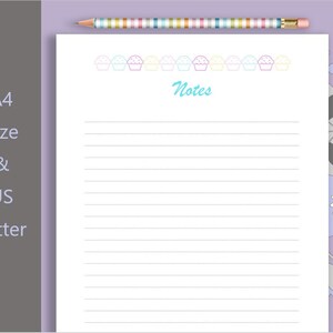 Printable Notepaper Planner Inserts US & A4 Size Filofax | Etsy