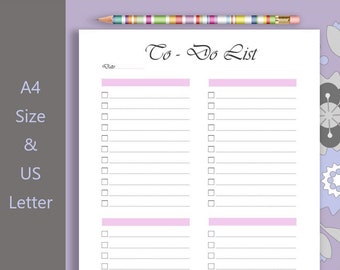 To Do List Printable Planner Page Template Bundle - Etsy