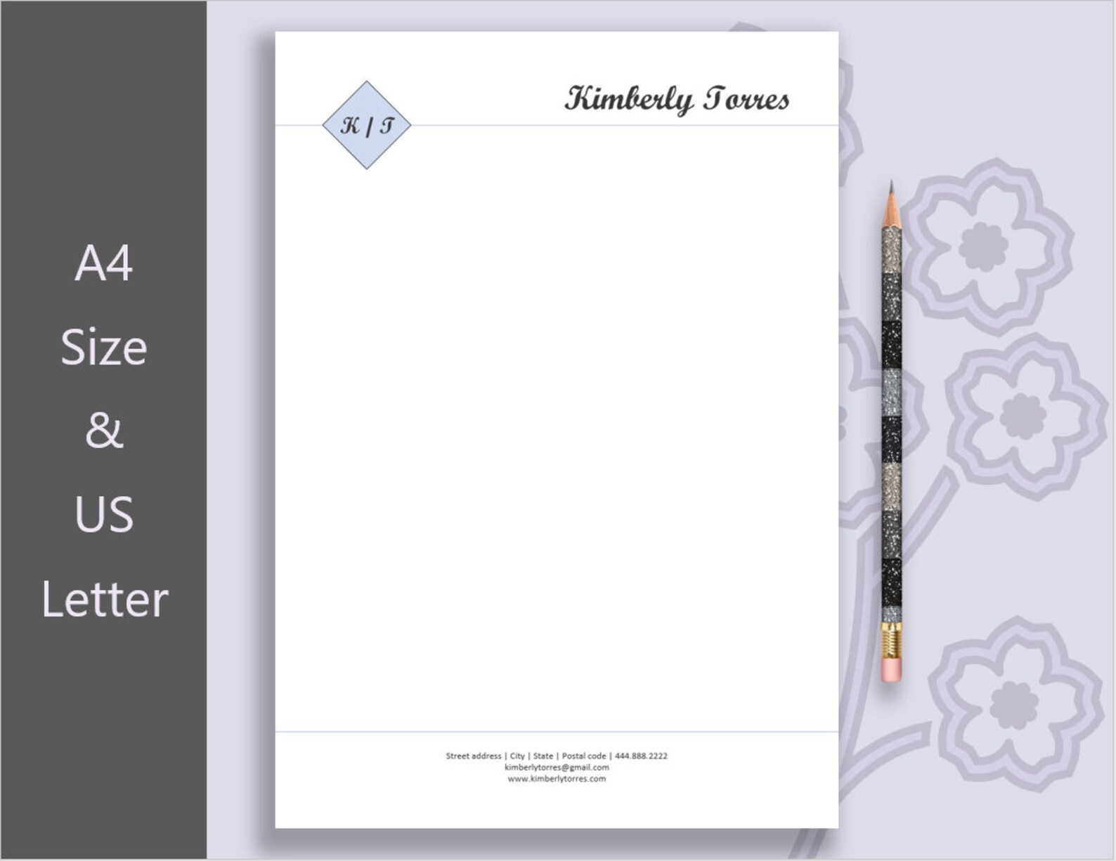 Personalized Letterhead, Custom Letterhead, Diy Custom Stationery ...