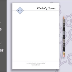 Personalized Letterhead, Custom Letterhead, Diy Custom Stationery ...