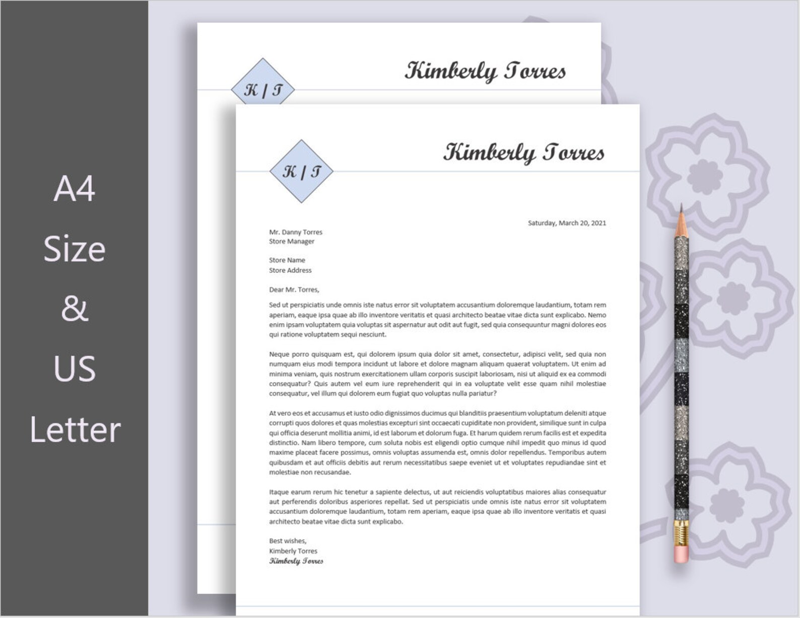 Personalized Letterhead, Custom Letterhead, Diy Custom Stationery ...