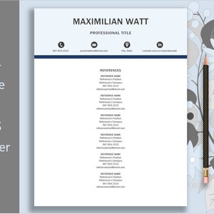 Professional Resume Template for Word, 1, 2 and 3 Page Resume Template ...