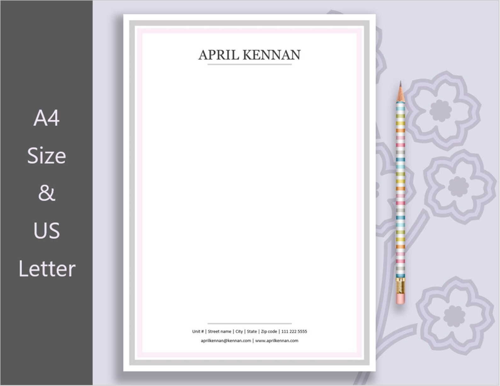 Personalized Letterhead, Custom Letterhead, Diy Custom Stationery ...