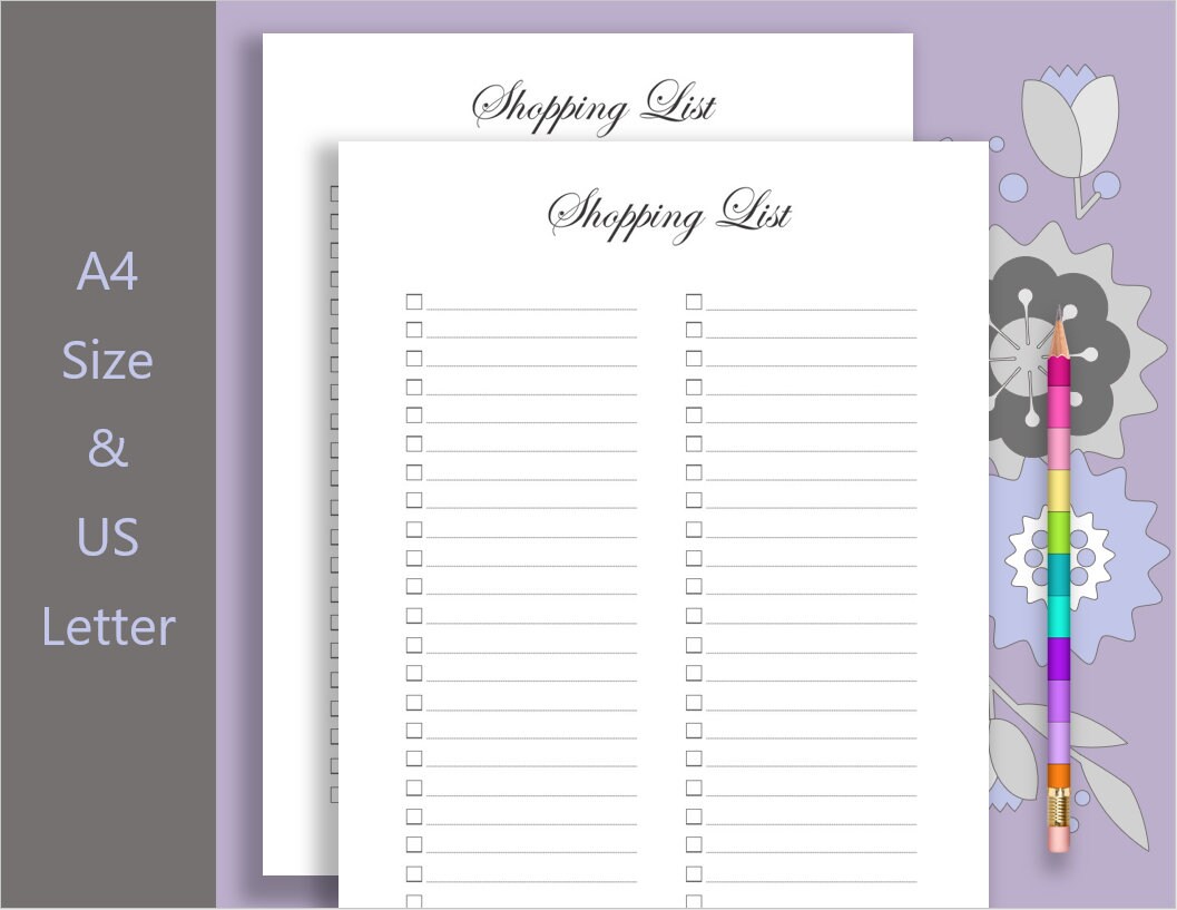 Shopping Planner Printable Shopping List Shopping Plan - Etsy