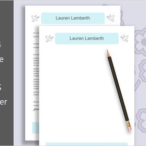 Letterhead Templates MS Word, Feminine Letterhead, A4 & US Letterhead ...